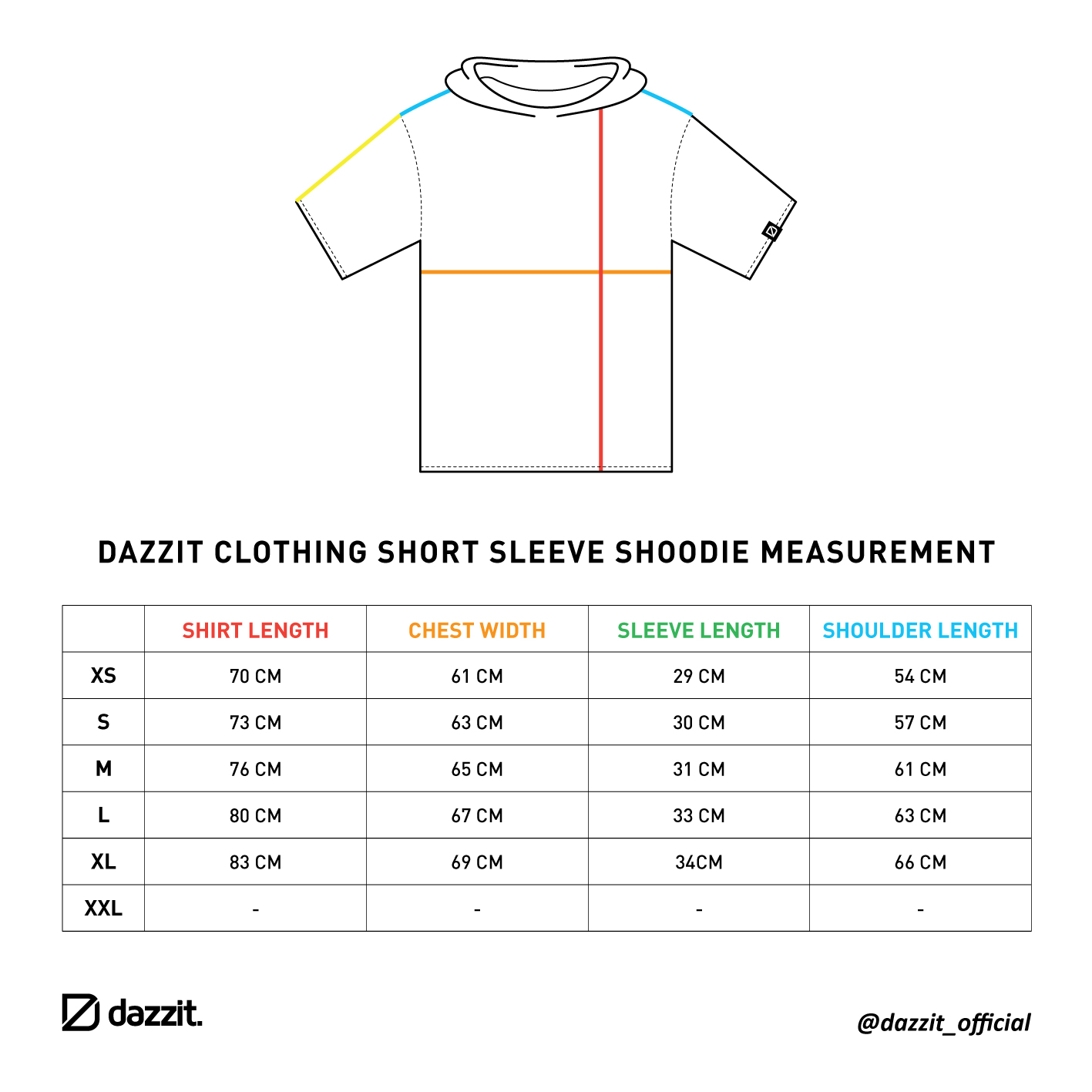 Dazzit Short Sleeve Hoodie - Dazzit